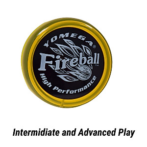 Yomega Fireball YoYo -HIGH Performance Responsive Transaxle Yoyo, Great for String Tricks for Advance Players to Perform Like Pros + Extra 2 yo yo Strings & 3 Month Warranty (Yellow and Black)