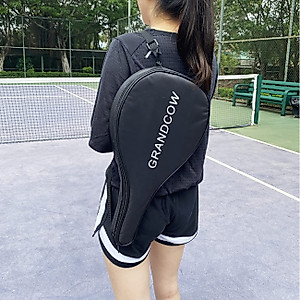 GRANDCOW Padel Racket Padel Racquet Carbon Fiber Surface with EVA Memory Flex Foam Core Diamond Shape POP Tennis Paddle Rackets (Strong Red)