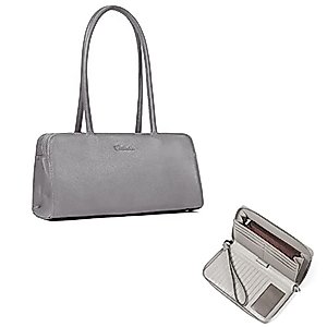 BOSTANTEN Women Designer Handbags Soft Leather Purses and Handbags Satchel Shoulder Bag Bundle with Leather Wallets for Women RFID Blocking Zip Around Credit Card Holder