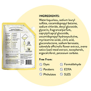 J.R. Watkins Gel Hand Soap Refill, Moisturizing Hand Wash, All Natural, Alcohol-Free, Cruelty-Free, USA Made, Lemon, 34 Fl Oz, 3 Pack