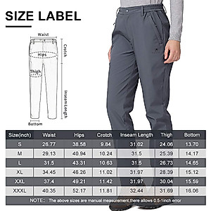 CAMELSPORTS Women Winter Outdoor Pants Waterproof Fleece Lined Warm Ski Snowboard Pants for Hiking Work Cycling Camping Gray