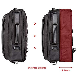 OPACK Rfid Anti Theft Backpack 15.6 inch Laptop Business Slim College Shoulder Rucksack Water-Resistant Synthetic Leather Backpack TSA approved for Men