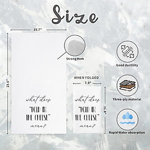 Saukore Fold in The Cheese Kitchen Towels, 2 Pack Waffle Weave Dish Towels TV Show Merchandise Gift, Funny Bathroom Hand Towels, Birthday Christmas Housewarming Gifts for SC Fans