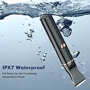 oneisall 2 Speed Cat Clippers with Double Blades, Cordless Small Cat Paw Trimmer, Low Noise for Trimming Dog's Hair Around Paws, Eyes, Ears, Face, Rump-Black