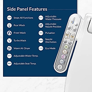 Bio Bidet by Bemis BB-800 Bidet Toilet Seat, Adjustable Warm Water, Elongated, White