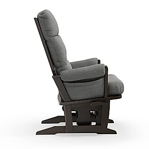 Dutailier Aspen 3111 Wooden Grand Glider Multiposition-Lock Recline, Espresso/Dark Grey
