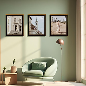 Space Art Deco, 16x20 Picture Frame Without Mat for 16x20 Photo/Print/Poster, High Definition Real Glass for Wall Mounting (Classic Gold/Black)