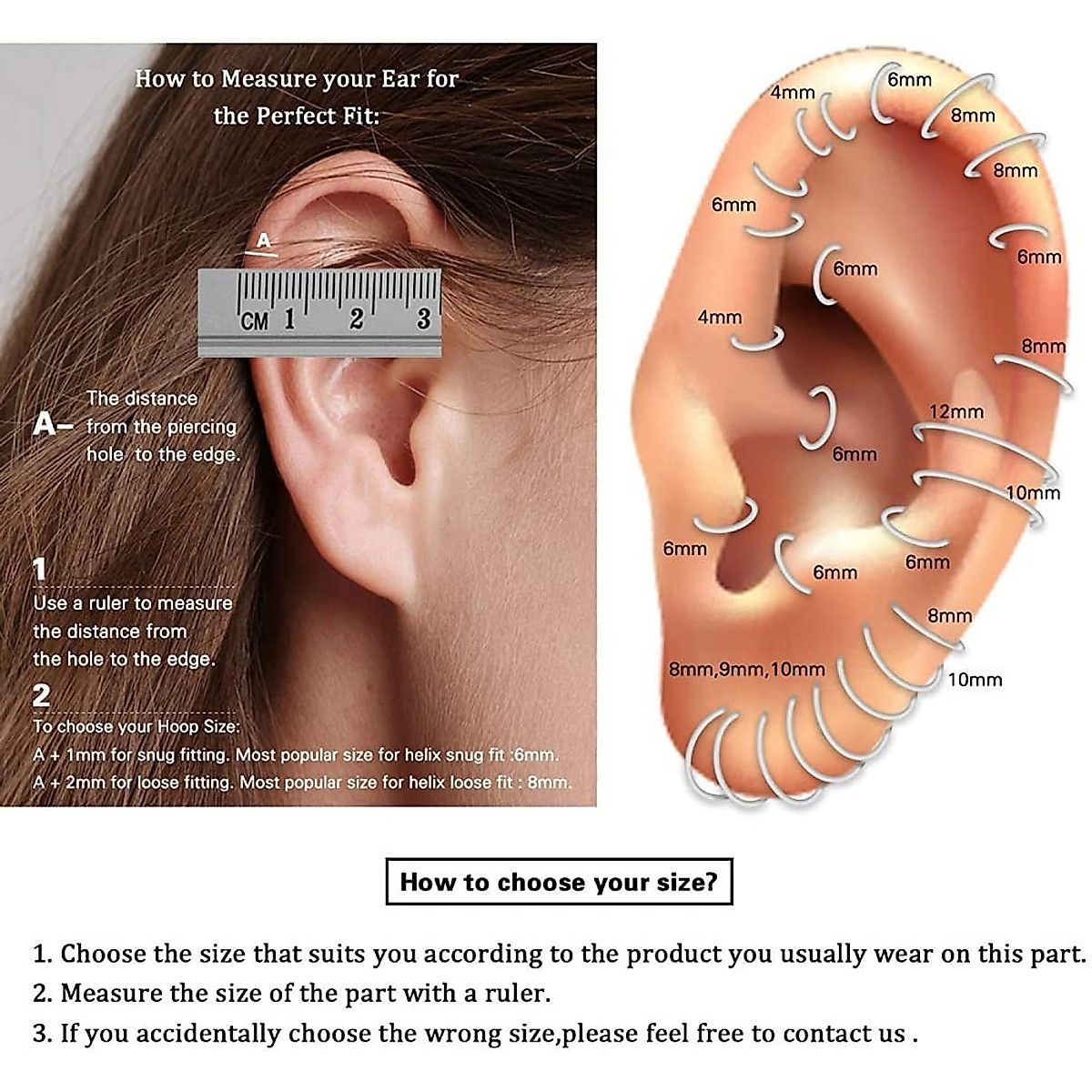 5Pcs Surgical Stainless Steel 16G 18G Sleeper Small Hoop Earrings for Women Men Boys Girls Septum Hinged Clicker Nose Lip Ring Helix Daith Cartilage Tragus Tiny Mini Huggie Hoops Piercings