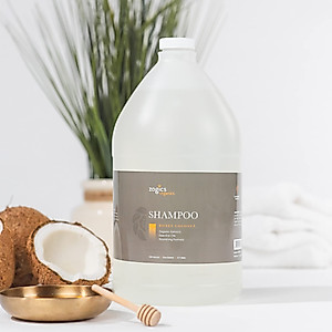 Zogics Organics Shampoo – Organic Shampoo for Women and Men, Hydrating Hair Shampoo with Natural Ingredients like Aloe Vera, Avocado, and Calendula Oil (Honey Coconut Scent, 4 Gallon Case)