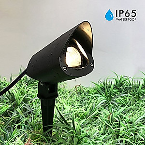 Landscape Lights INTETEIN 7W 12V Waterproof Landscape Lighting and Low Voltage Landscape Lights for Patio Lawn and Garden(Warm White, 4 Pack)