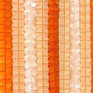 10PCS Four Leaf Clover Paper Flowers Garland Decorations Four Leaf Clover Paper Banner Tissue Paper Streamers Reusable Hanging Garland for Birthday Wedding Party Backdrop Home Decor(Orange kit)