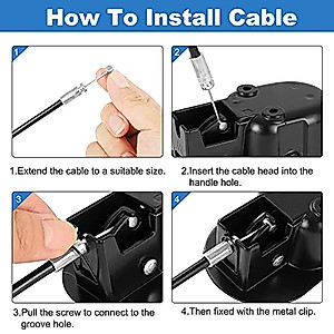 Nonley Recliner Replacement Parts, Heavy-Duty Metal Recliner Handle Replacement with Cable, Durable Recliner Pull Handle Release Fits Most Major Recliner Couch Sofa Chair