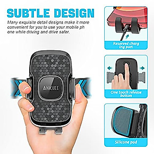 Car Phone Holder Mount, Suction Cup Cell Phone Holder with Gel Pad for Dashboard Windshield Air Vent 3-in-1, Stable Universal Cellphone Mount Holder Compatible with iPhone, Samsung, Android Mobile