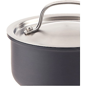 Cuisinart GG19-14 GreenGourmet Hard-Anodized Nonstick 1-Quart Saucepan with Cover, Black/Stainless