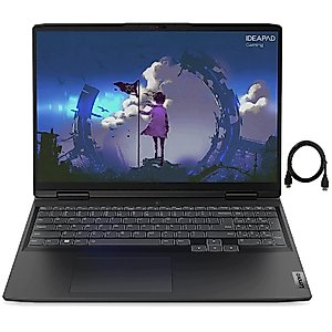 Lenovo Ideapad 3i Gaming 15.6" FHD 120Hz Laptop, Intel Core i7-12700H, 16GB RAM 2TB PCIe SSD, GeForce RTX 3050Ti Graphics, Backlit Keyboard, Onyx Grey with TWE HDMI Cable