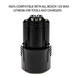 Munikind 2 Packs 2500mAh BAT411 Replacement Battery Compatible with Bosch 12V Battery 12V/10.8V Lithium BAT420 BAT411A BAT412