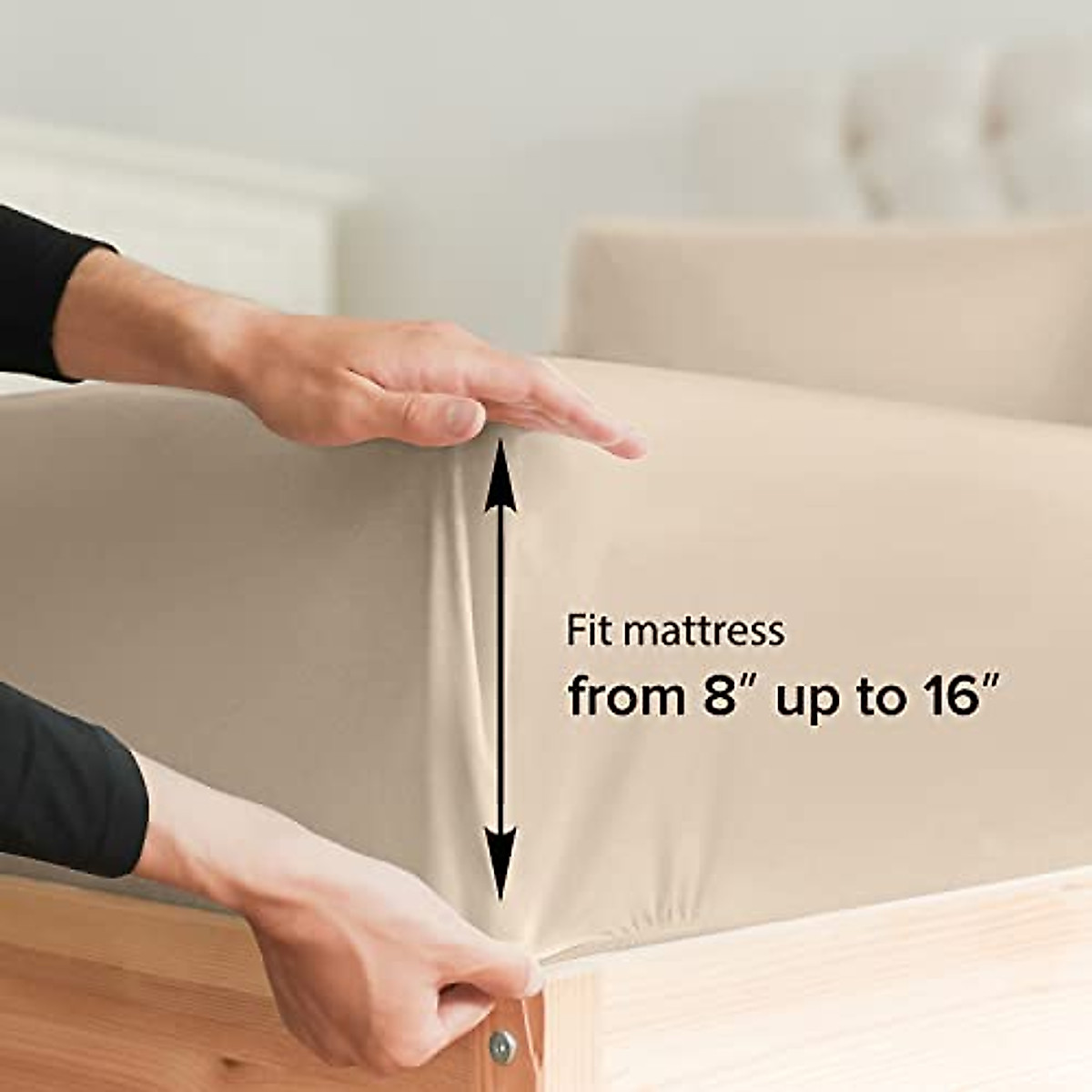 Queen Size Sheet Set - 6 Piece Set - Hotel Luxury Bed Sheets - Extra Soft - Deep Pockets - Easy Fit - Breathable & Cooling Sheets - Wrinkle Free - Comfy - Cream Bed Sheets - Queens Sheets - 6 PC