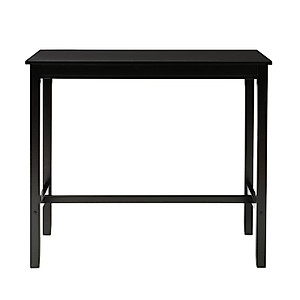 Linon Claridge 42" Wood Bar Height Pub Table in Black