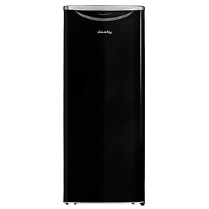 Danby DAR110A3MDB 11 Cu. Ft. Apartment Basement Sized Contemporary Classic Refrigerator with 3 Adjustable Glass Shelves and Bottle Storage, Black