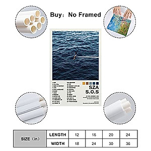 SZA SOS Canvas Poster Bedroom Decoration Landscape Office Valentine's Birthday Gift Unframe-style12x18inch(30x45cm)