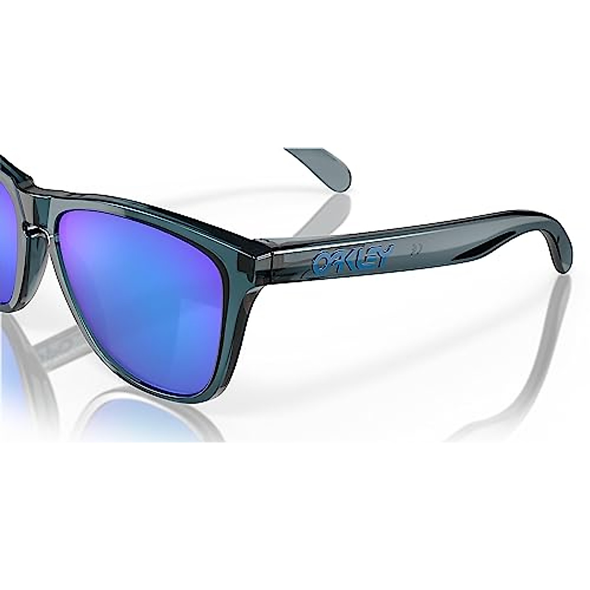 Oakley OO9013 Square Sunglasses, Crystal Black/Prizm Sapphire Iridium Polarized, 55 mm