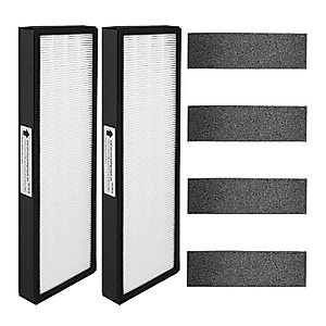 Hoypeyfiy 2Packs FLT4825 Filter B with 4 Carbon Pre-Filters Replacement for GermGuardian AC4300BPTCA, AC4900CA, AC4825, AC4825DLX, AC4850PT, CDAP4500BCA, CDAP4500WCA