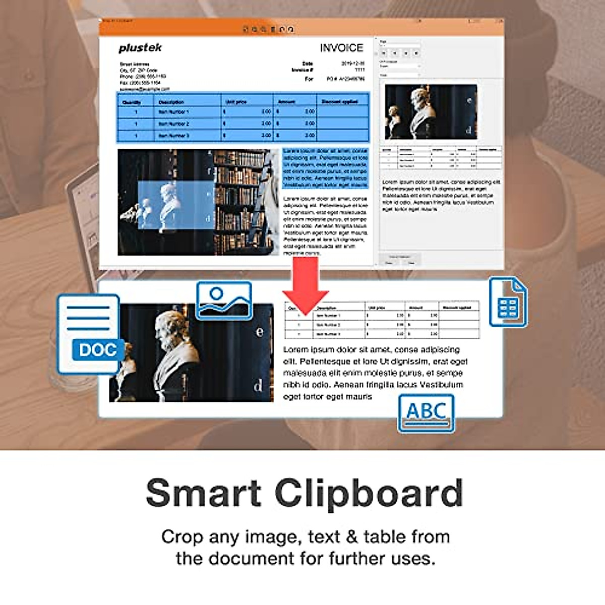 Plustek SmartOffice S30 High Speed A3 Large Format Duplex Document Scanner, with 100-page Auto Document Feeder (ADF). Scan 12” x 17” Size or Legal-Size Document