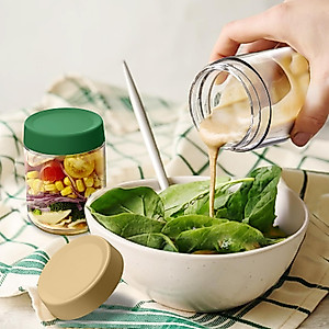 Luxfuel 16oz Glass Jars with Lids, Reusable Wide Mouth Mason Jars, Airtight Leak-Proof, for Glass Food Storage Containers Meal Prep - Set of 4