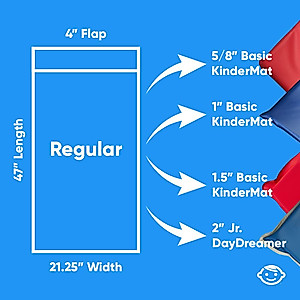 KinderMat + Eric Carle Kinderbundle - Beautiful Butterfly - Full Nap Mat & Washable Cover, Special Edition - 47" x 22", Value Bundle, Great for Daycare & Family Households