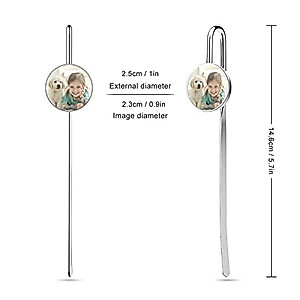 Personalized Metal Bookmark Custom Bookmarks Design Your Own Picture Text Logo Stainless Steel Page Marker Memorial Gift for Women Men Teacher Student (Style 1)