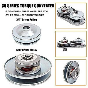 MOOSUN GO-KART TORQUE CONVERTER CVT CLUTCH 3/4" COMET TAV2 30-75 218353A Manco 12T #35 and 10T #40 41 420