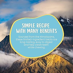 hotspot pets Large Himalayan Yak Cheese Dog Chew - 3 Count Thick Rawhide Free Yak Cheese Chews, Long Lasting Dog Chew Stick for Agrgressive & Power Chewers