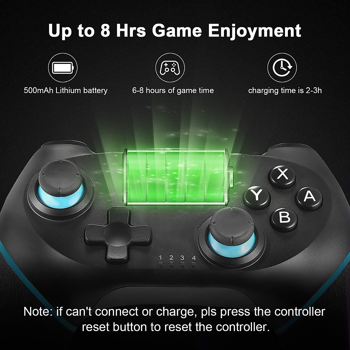 ASTARRY Bluetooth Wireless Gamepad Joystick for Nintendo Switch, 6-8 Hours Battery Life, Ergonomic Design