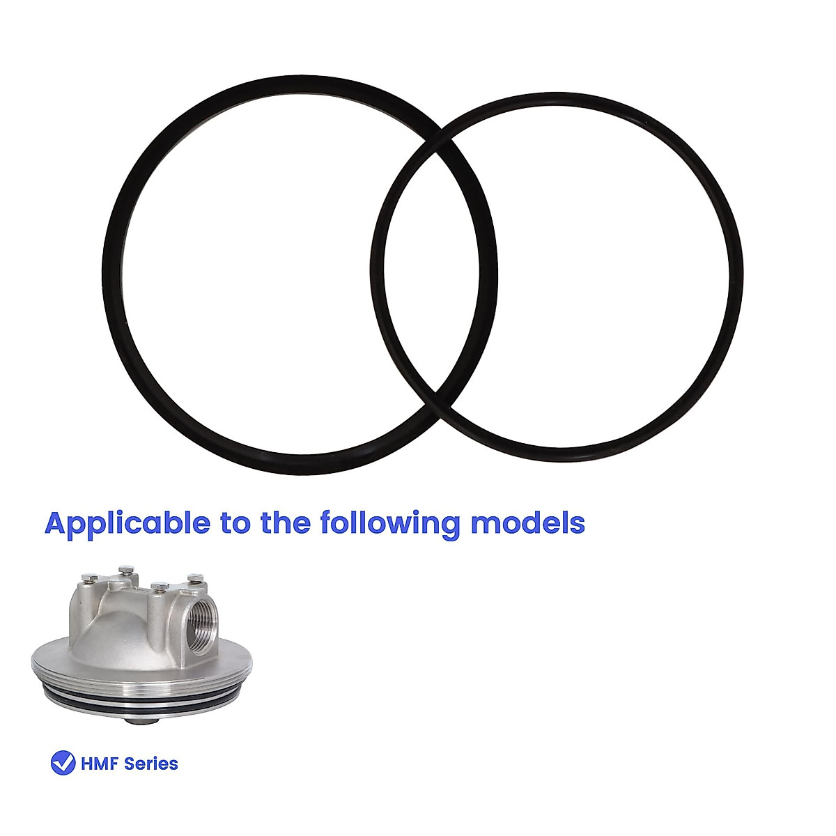 O-Ring for Water Filter Housings Diameter 4.2" O.D./4.8" O.D.Black 2 Pcs O-Ring Set