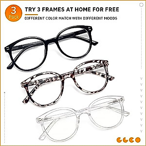 IBOANN Iconic Blue Light Glasses for Woman - Computer Glasses 99% Blue Light Blocking - Anti Eyestrain & UV Glare Protection