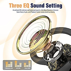 EDKKIE Wireless Earbuds with Earhooks for Small Ears, Mini Bluetooth Earbuds with Microphone, IPX7 Waterproof, 24H Playtime, Wireless Earphones for Sport and Working Out