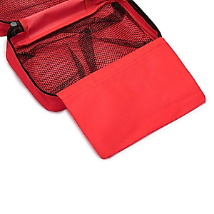 Jipemtra Red First Aid Bag Empty Travel Rescue Pouch First Responder Storage Compact Survival Medicine Bag for Car Home Office Kitchen Sport Outdoors