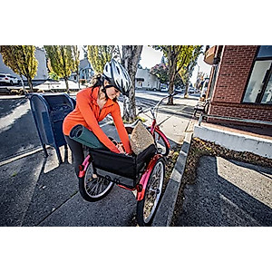 Schwinn Meridian Adult Tricycle Bike, Mens and Womens Three Wheel Beach Cruiser, 26-Inch Wheels, Low Step-Through Frame, Wide Seat, Rear Folding Basket, Single-Speed, White