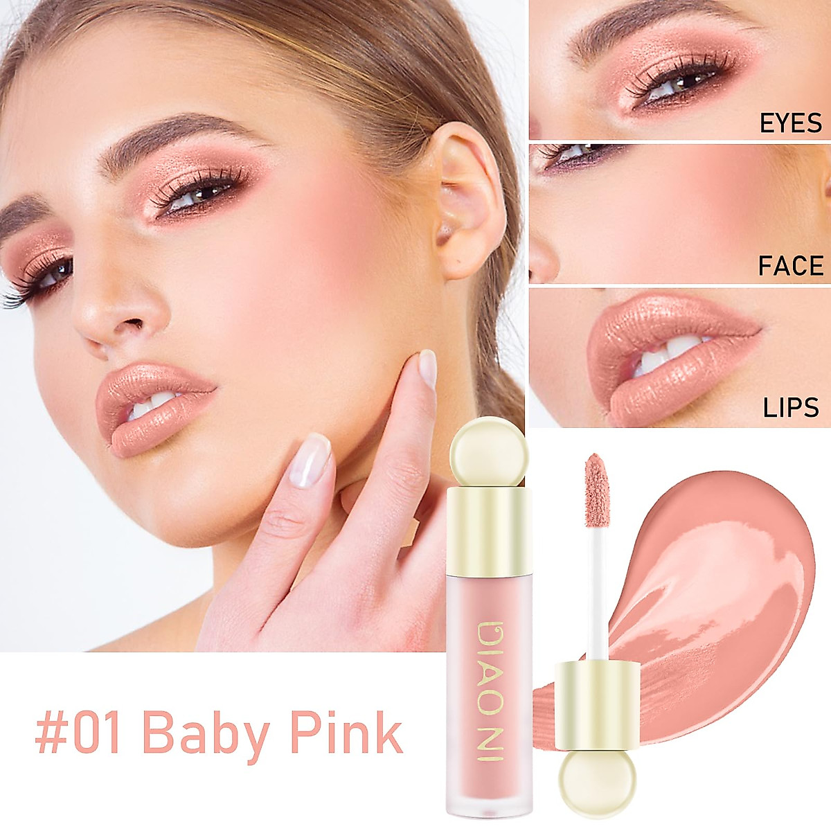 BowJian Blush for Cheeks Face Make Up Blush Stick Cream Blush for Cheeks Rare Beauty Blush Highlighter Stick Liquid Blush Contour Natural Stick Blush Long Lasting Pink Blush Korean Makeup#01 Baby Pink
