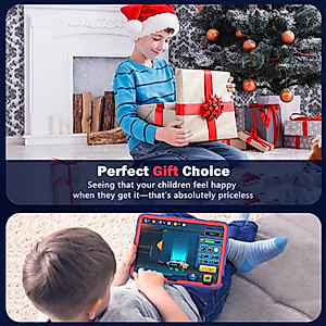 TiMOVO Case for iPad 10th Generation 10.9 inch 2022, iPad 10th Gen Case with Kickstand, [Built-in Screen Protector] Heavy Duty Shockproof Rugged Protective Cover for Kids - Blue & Red