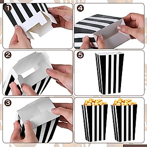 Sinmoe 48 PCS Football Popcorn Boxes Football Party Supplies Decorations Football Party Favor Bags Football Popcorn Holder for Football Theme Birthday Decor Baby Shower Theater Carnival