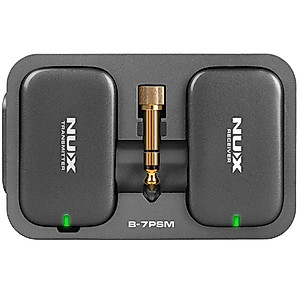 NUX B-7PSM 5.8 GHz Wireless In-Ear Monitor System, Stereo IEM,Charging Case Included, Stereo audio transmitting, Designed for Live Shows and Band Rehearsals,not Suitable for Personal Silent Practice