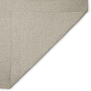 Liora Manne Calais Solid Indoor/Outdoor Rug – Casual Traditional Rug, Weather Resistant, Easy Care Performance Rug, Rugs for Entryway, Living Room, Patio, Solid Grey, 2' x 7'6"