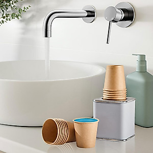 SIUQ 400 Pack 3 oz Kraft Paper Cups, Disposable Bathroom Cups, Mini Mouthwash Cups, Hot/Cold Beverage Drinking Cup for Gargle Espresso Juice Medicine (Brown)