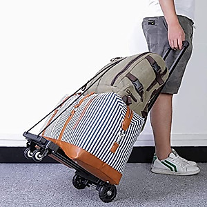 Orange Tech Folding Hand Truck, 220 lbs Heavy Duty Luggage Cart, 4 Wheels Solid Construction, Portable Fold Up Dolly, Compact and Lightweight for Luggage, Personal, Travel, Moving and Office Use
