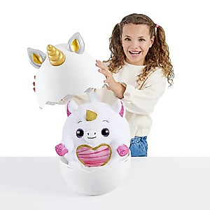 Rainbocorns Unicorn Rescue Surprise (Blue) by ZURU, Collectible Plush Stuffed Animal, Egg Toys, X-Ray Sticker Pack, Magical Slime, Headband, Ages 3+ for Girls, Children (Disco The Unicorn Plush)