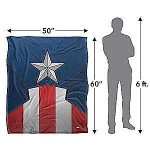 Marvel Captain America Suit Silky Touch Super Soft Throw Blanket 50" x 60"