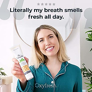 Oxyfresh Pro Formula Fresh Mint Toothpaste – Gentle Low Abrasion - Cosmetic Fluoride Free Formula - Great for Sensitive Teeth and Gums with Natural Essential Oils. 5.5 oz.