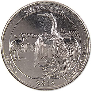 2014 S National Park Quarter 5 Coin Set Uncirculated Mint State Clad 25c