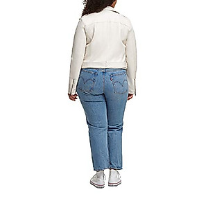 Levi's Women's Faux Leather Belted Motorcycle Jacket (Standard and Plus Sizes), Oyster, Large
